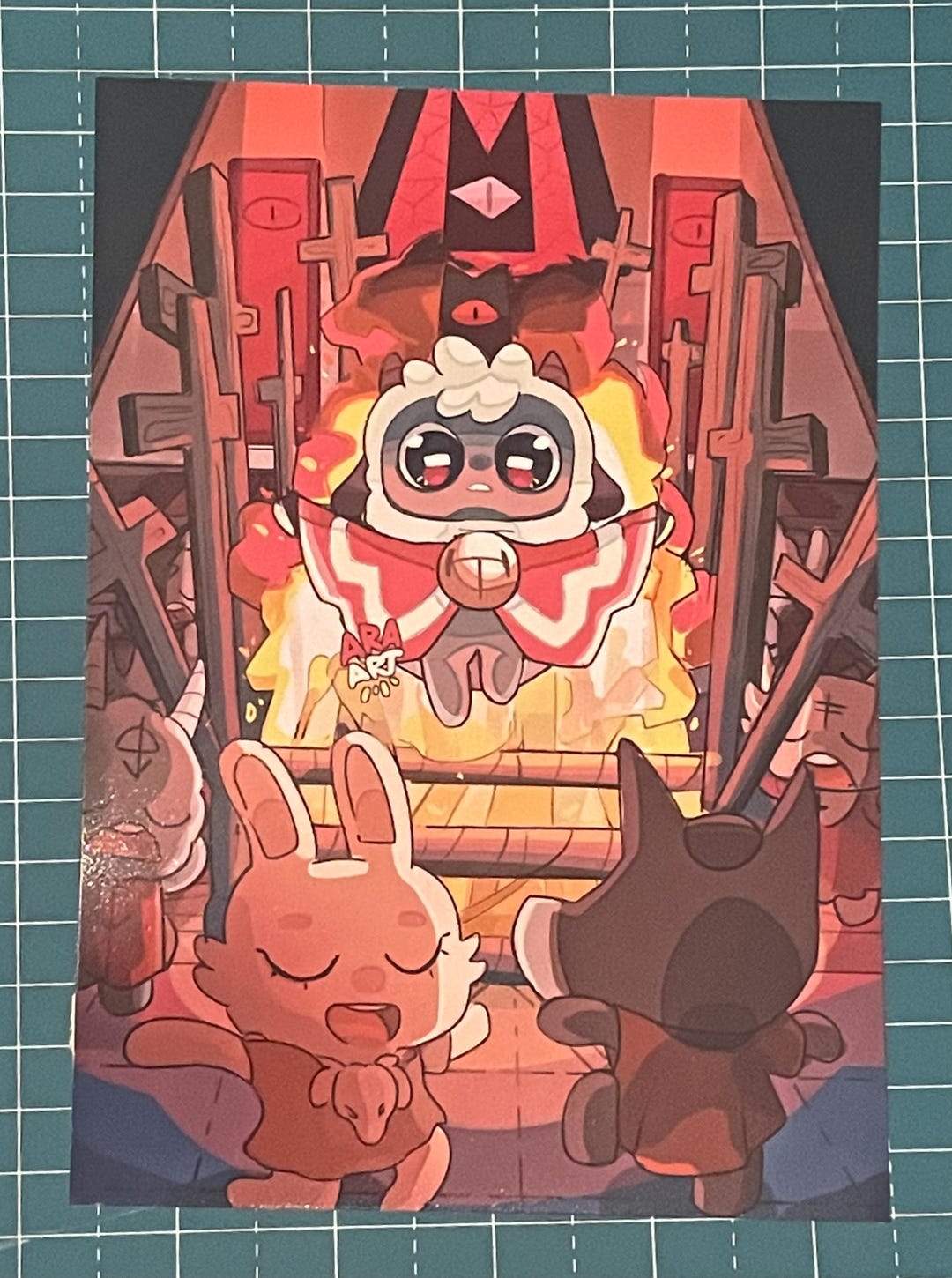 Cult of the Lamb Print & Sticker | Fanart Illustration | Vintage ...