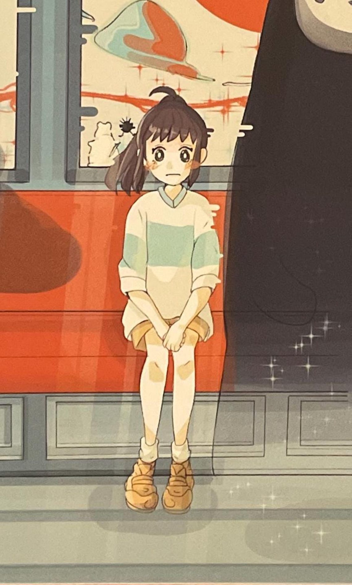 Spirited Away: Train Scene Art Print | Chihiro and No-face Fan Art ...
