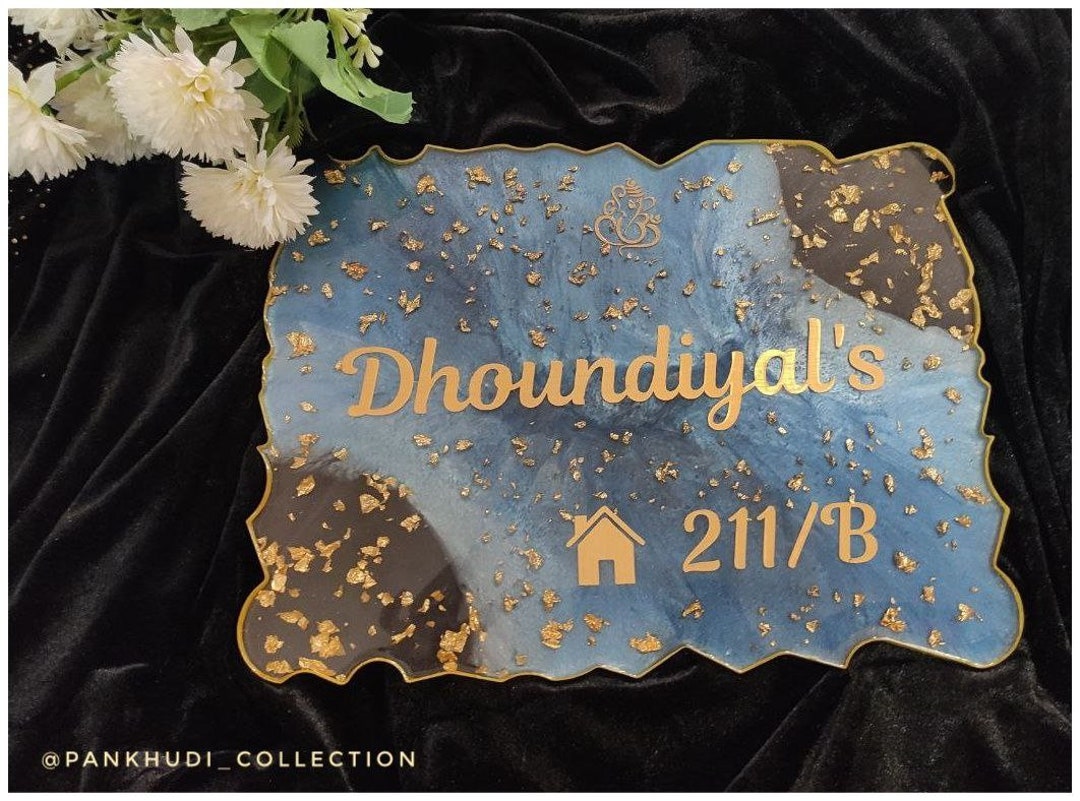 9 *12 Customizable Resin Name Plate - Etsy