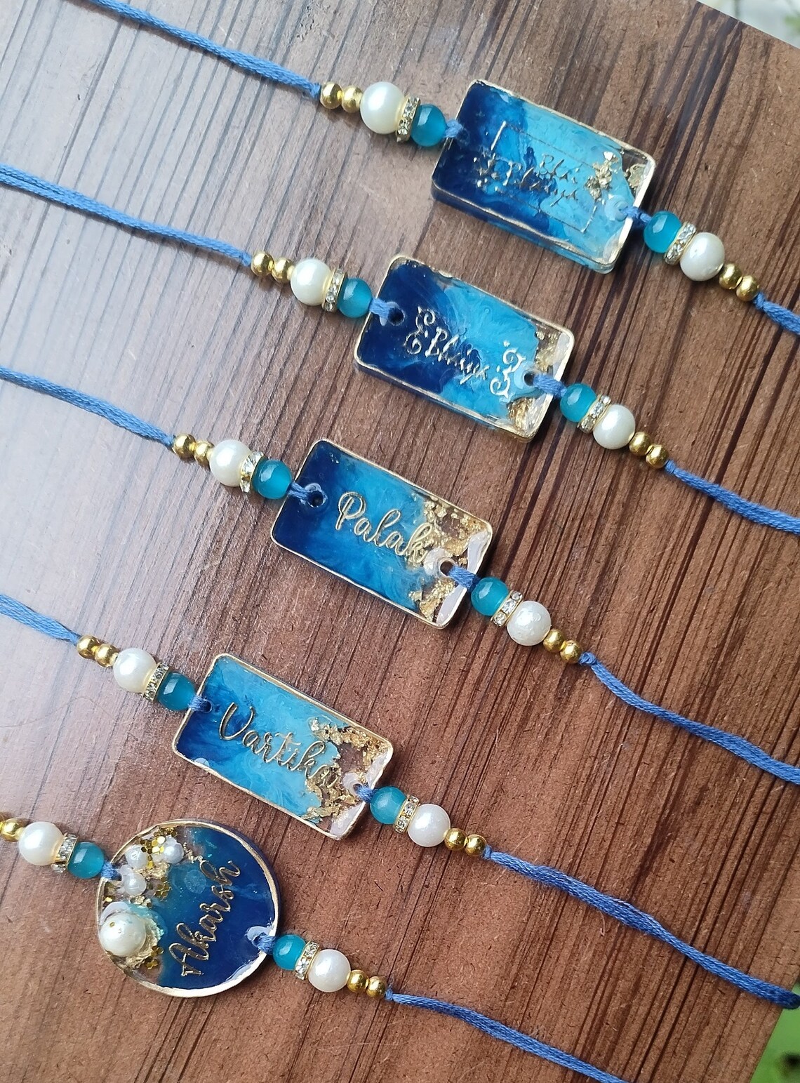 Personalized Resin Rakhi | Name Rakhi | Raksha Bandhan | Hindu Festival ...