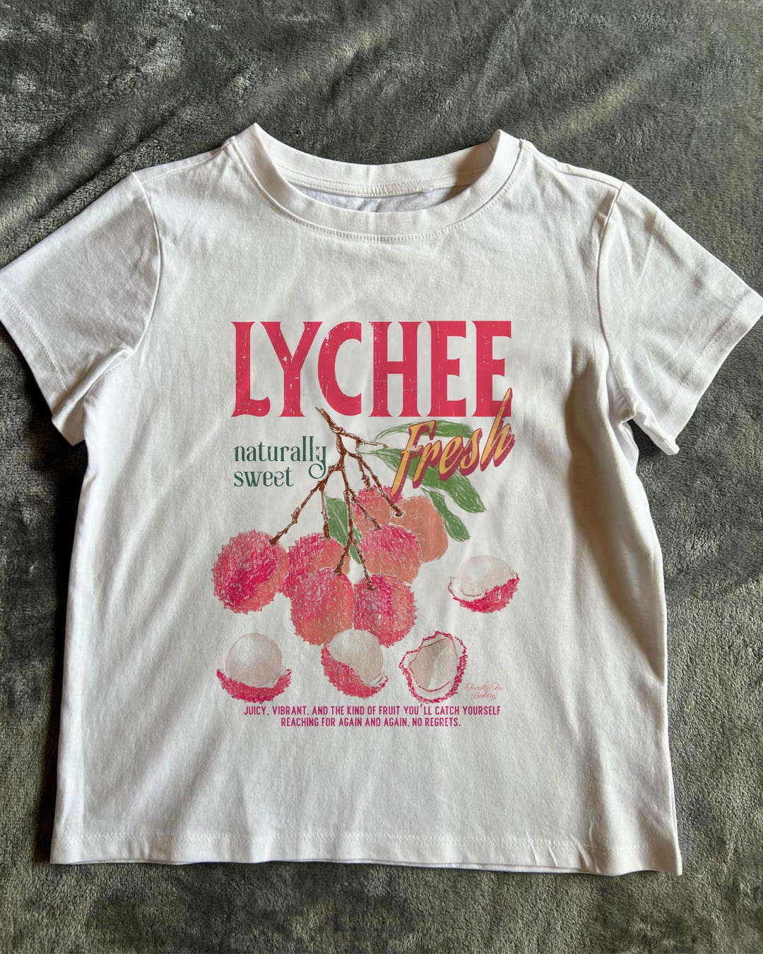 Y2k Top Lychee Graphic 90s Baby Tee Women's Fitted Baby T Shirt Retro ...
