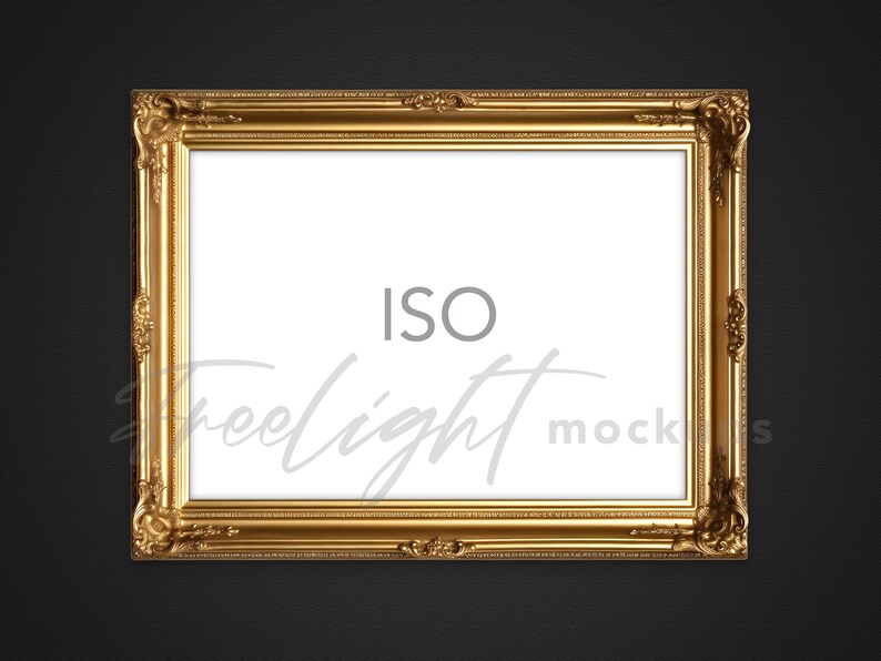 ISO A1 A2 A3 A4 A5 Gold Querformat Rahmen Mockup Poster - Etsy.de