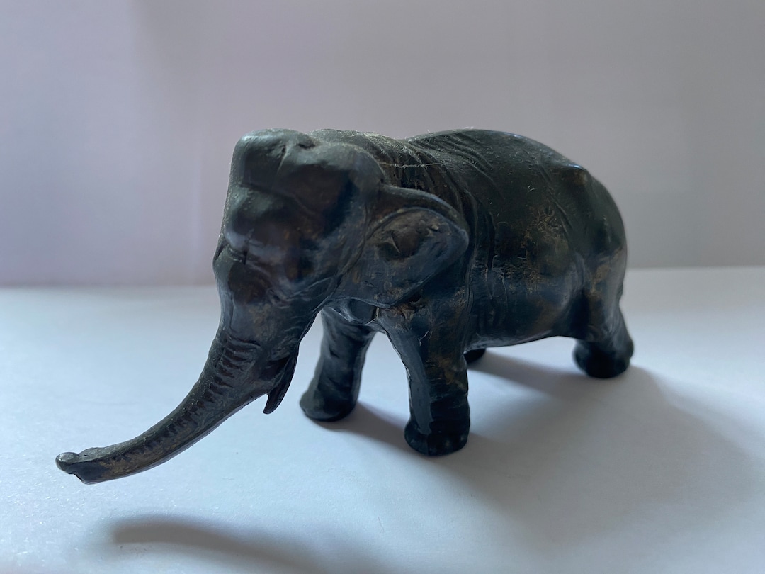 Meiji? Elephant Cast With Extended Trunk & Wrinkled Skin - Etsy