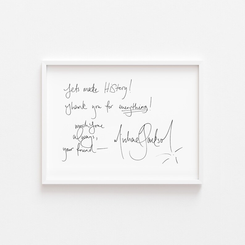 Michael Jackson Message Signature - Hi-res Digital Download - Etsy