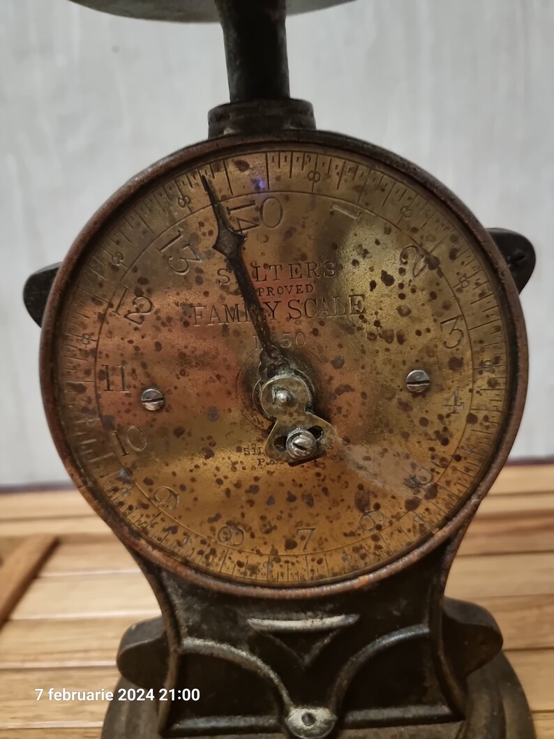 Antique Old Rare Salter's Family Scale No.50 Cast Iron Weighing Machine ...
