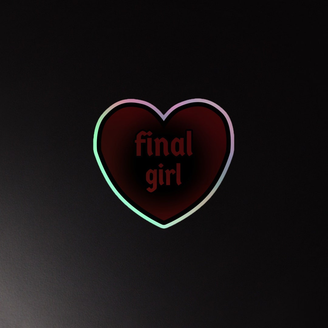 Final Girl Holographic Heart Sticker - Etsy