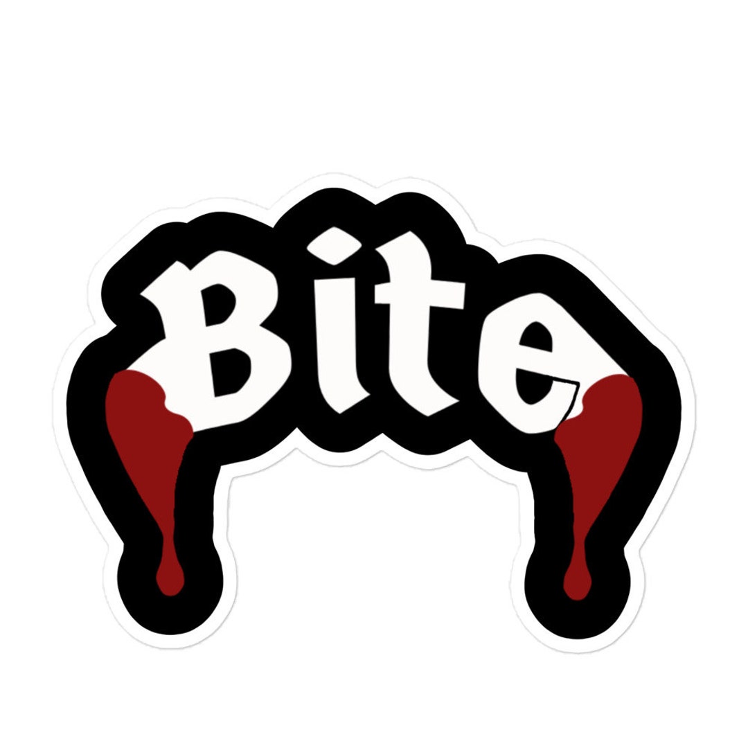 Bloody Bite Logo Sticker - Etsy