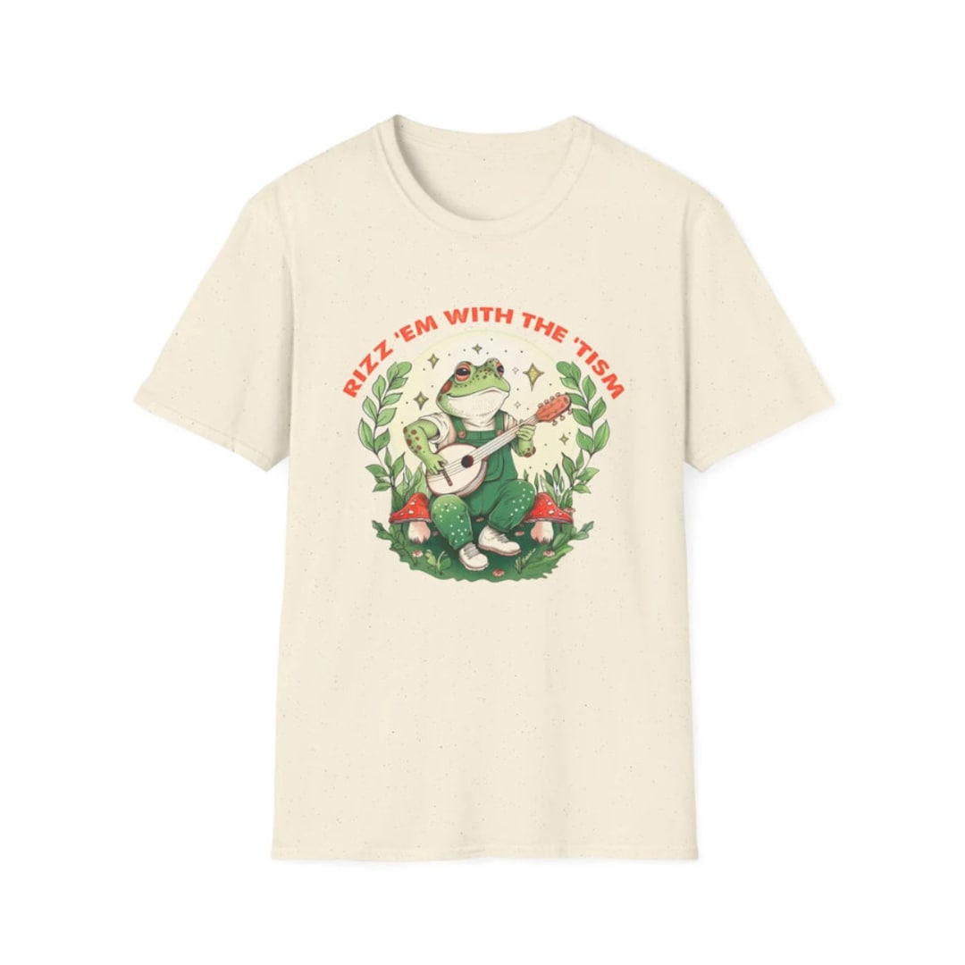 Autism Awareness Frog T-shirt, Rizz Em With the Tism, Unisex Softstyle ...