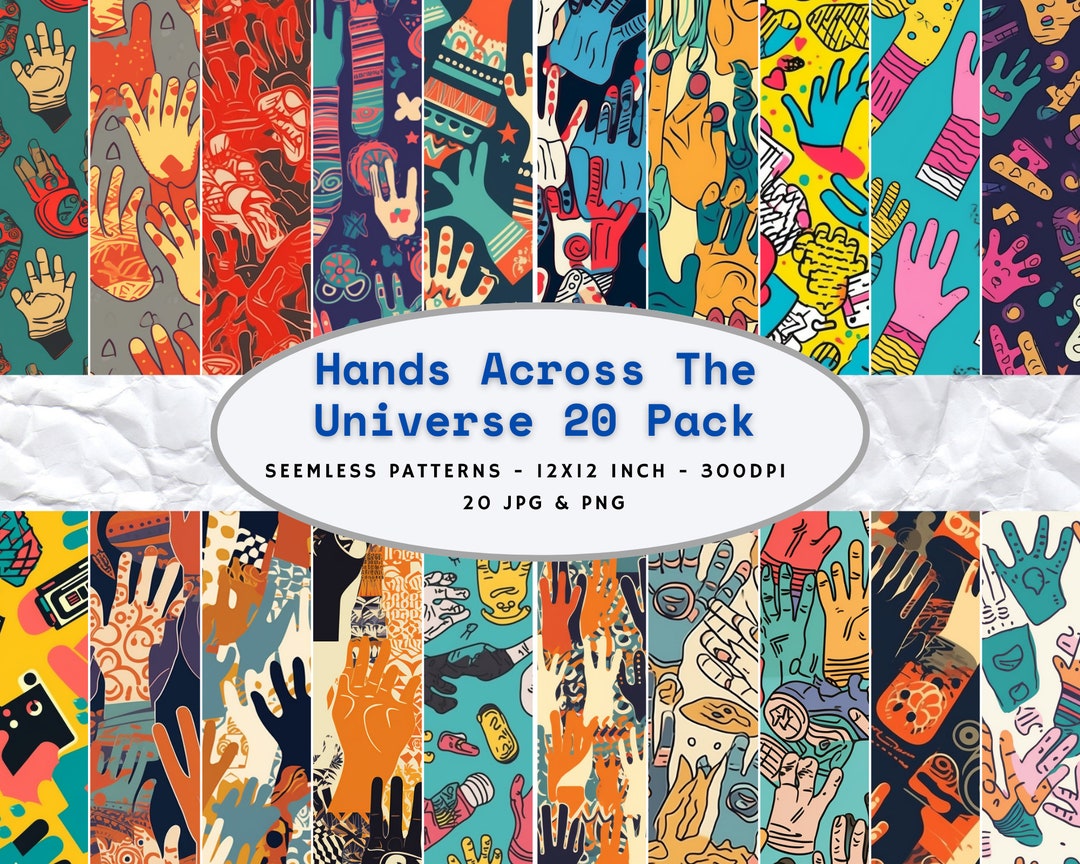 Explore a World of Digital Paper Psychedelic Hands: Printable ...
