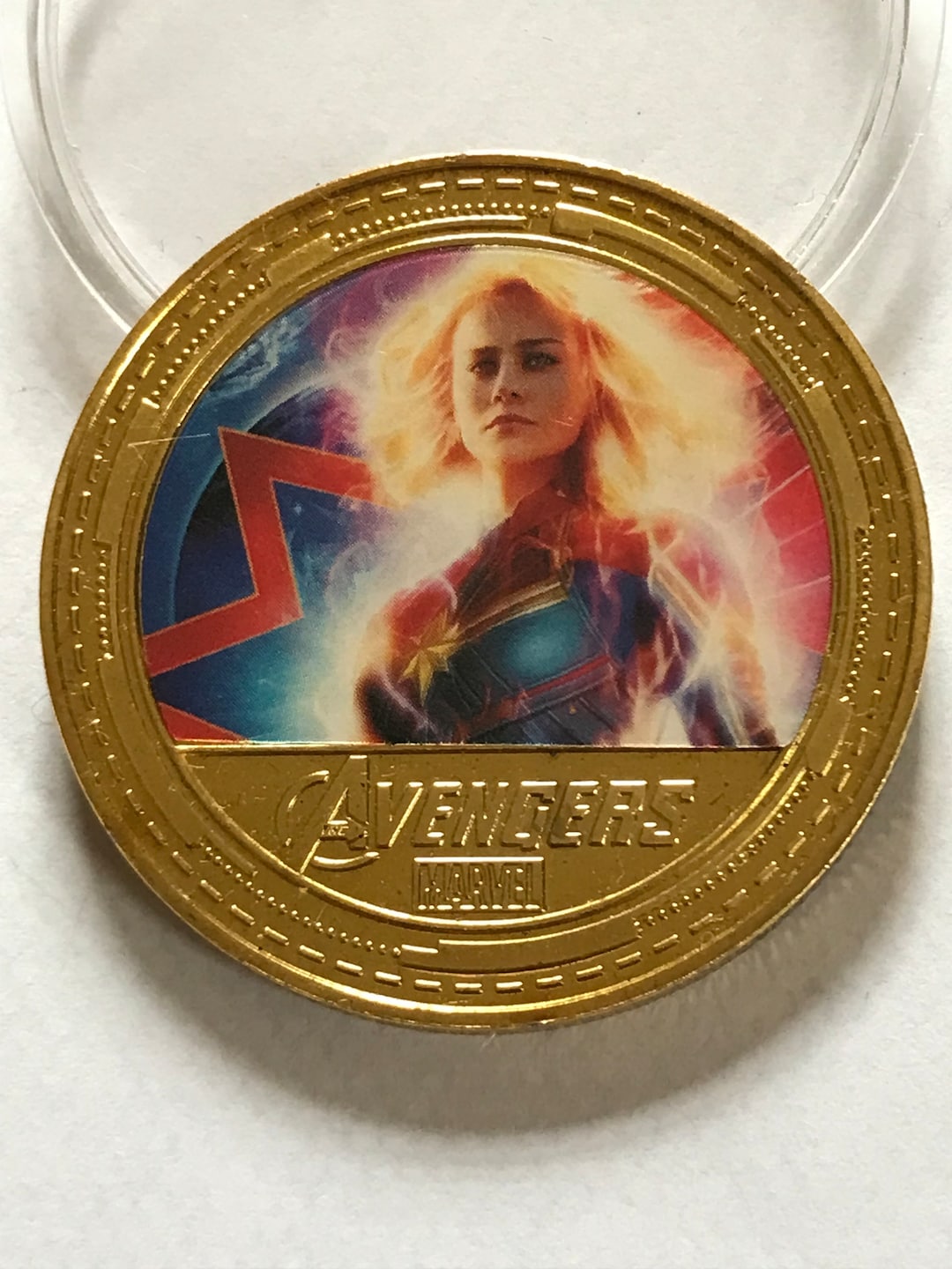 Avengers Captain Marvel Gold Plated Coin Super Hero Coin - Etsy
