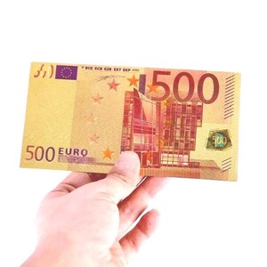 Gold 500 Euro Note Complete With Certificate of Authenticity Five ...