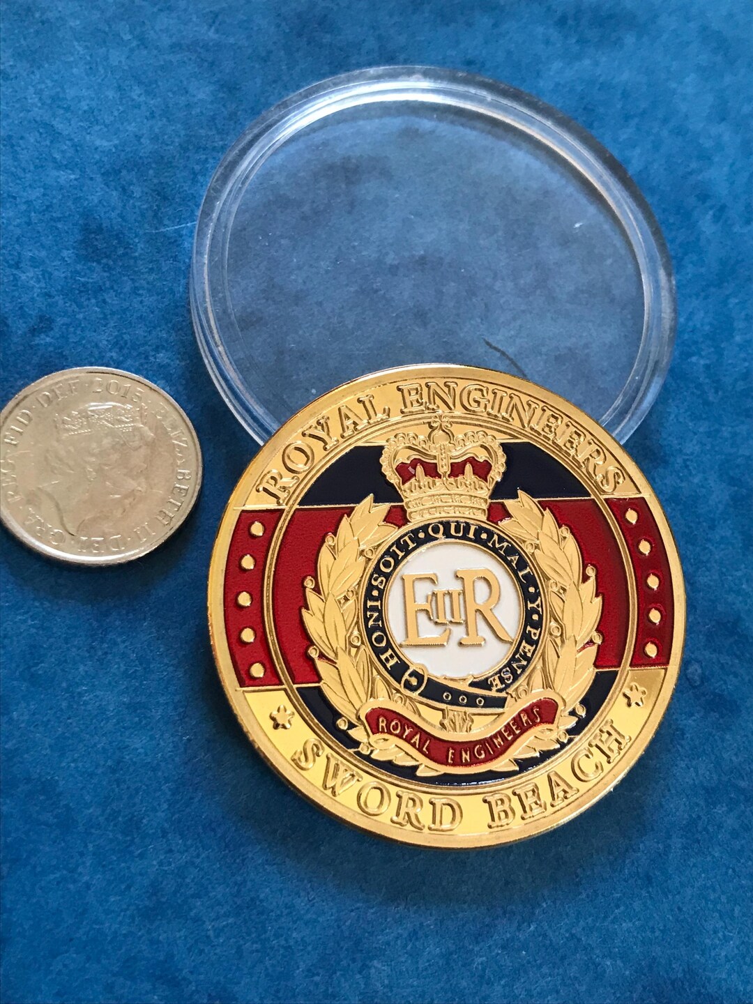 British Royal Engineers Corps of Engineers Gold Plated Commemorative ...