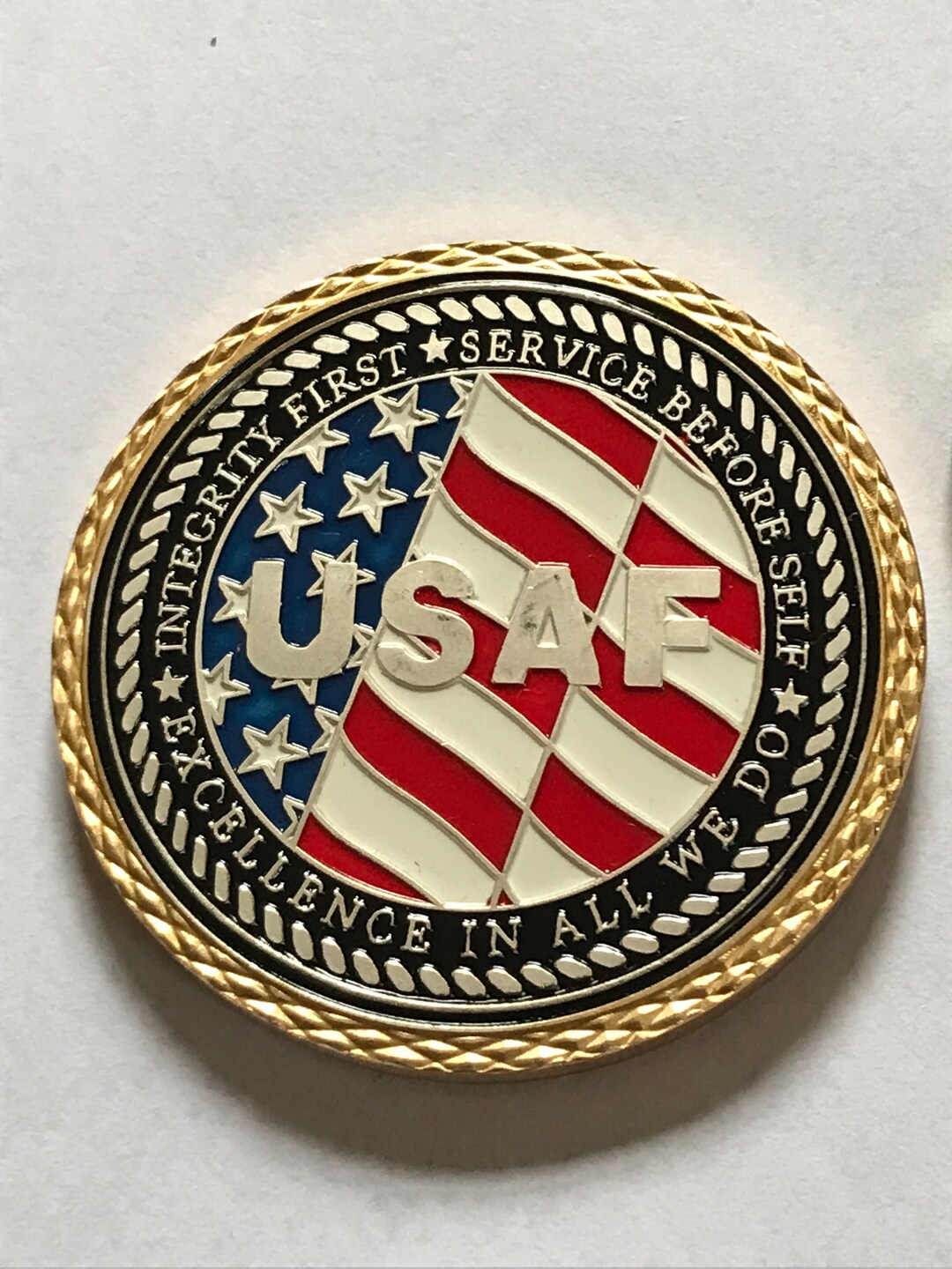 United States Air Force Veteran Coin USAF Gold Plated Coin American Air ...