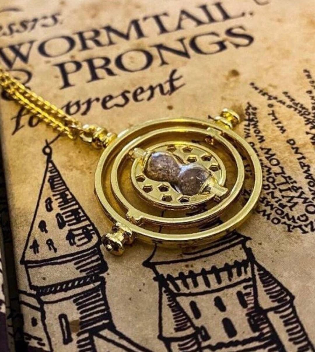 Time Turner Necklace Hermione Granger Potter Movie Gold Colour Harry ...