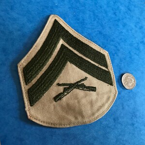 Pair of US Marine Corps Corporal Patch E-4 Chevron USMC Khaki - Etsy