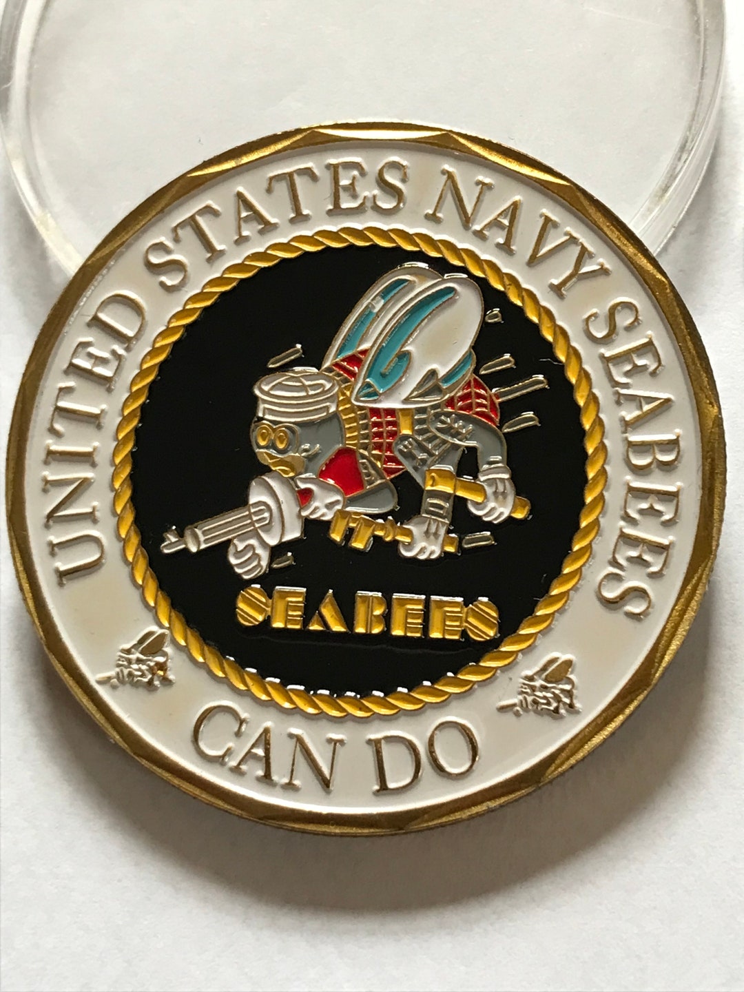 Seabee Warfare Challenge Coin United States Navy Seabees - Etsy