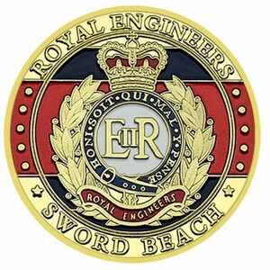 British Royal Engineers Corps of Engineers Gold Plated Commemorative ...