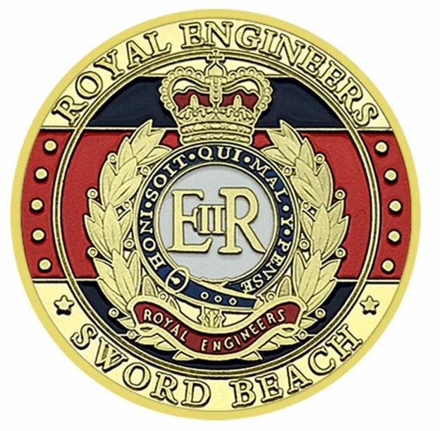 British Royal Engineers Corps of Engineers Gold Plated Commemorative ...