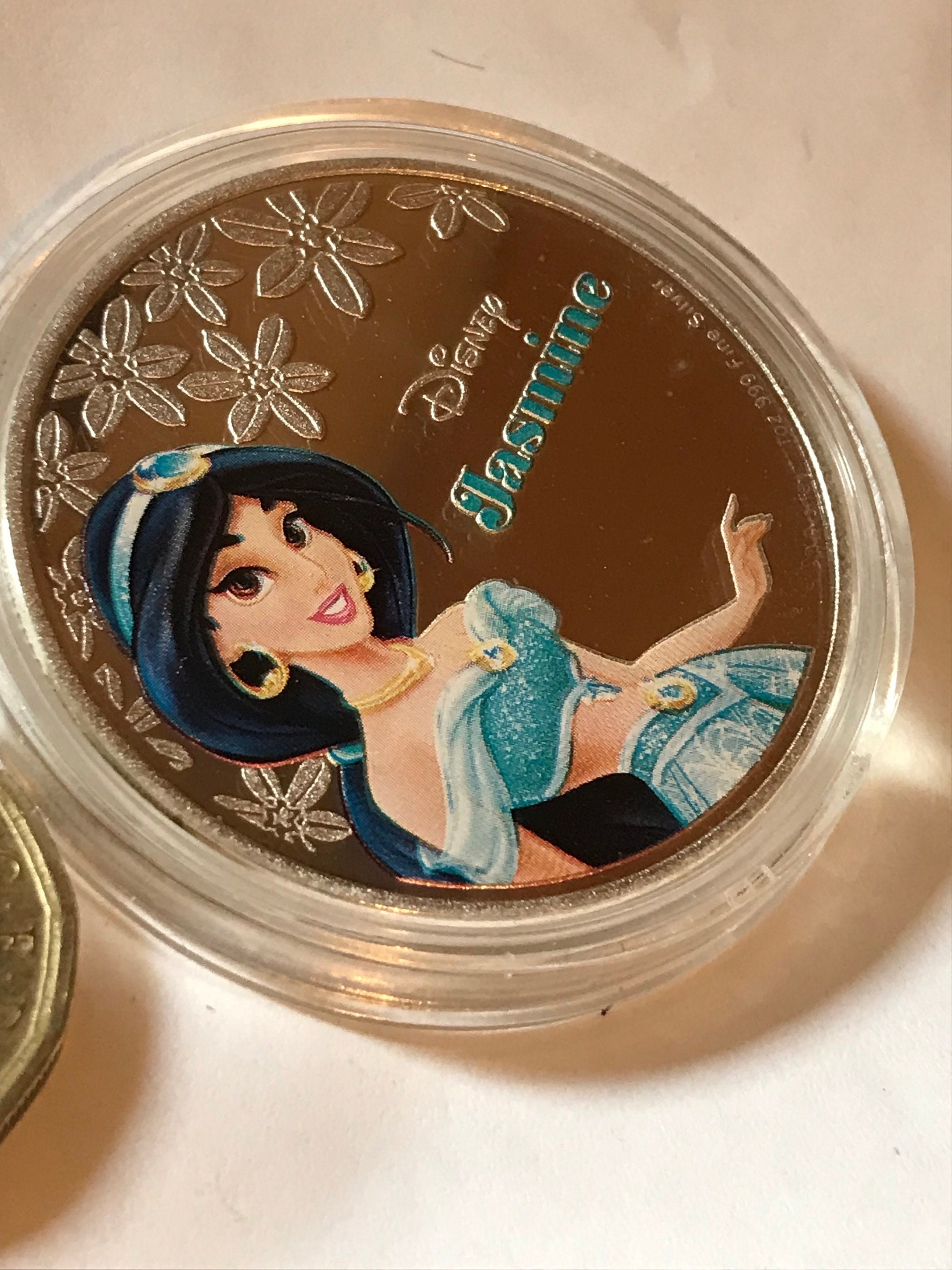 Disney Princess Jasmine Silver Coin Silver Plated Coin Comes in a ...