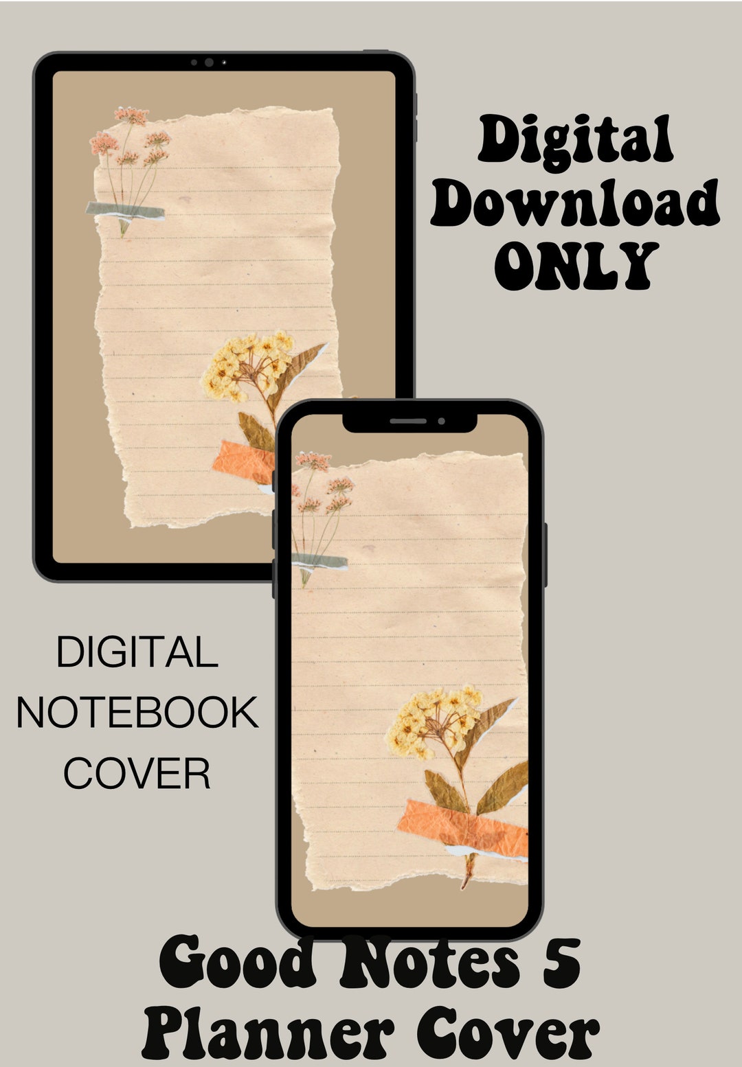 Digital Notebook Cover Digital Download Good Notes 5 Notebook Cover ...