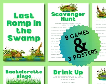 Last Romp in the Swamp Custom Name Letter Balloon Kit Bachelorette ...