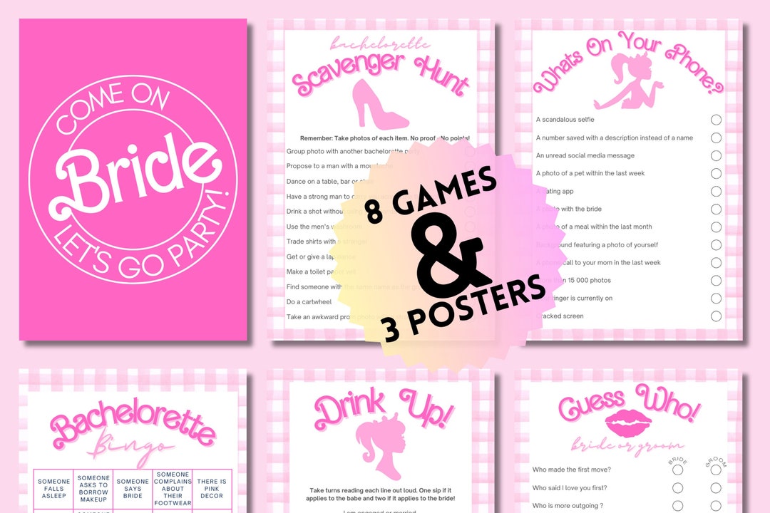 COME on BRIDE Bachelorette Multi Game Pack - Etsy