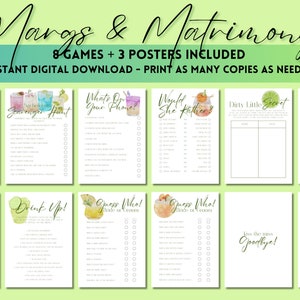 MARGS and MATRIMONY - Bachelorette Multi Game Pack - Etsy