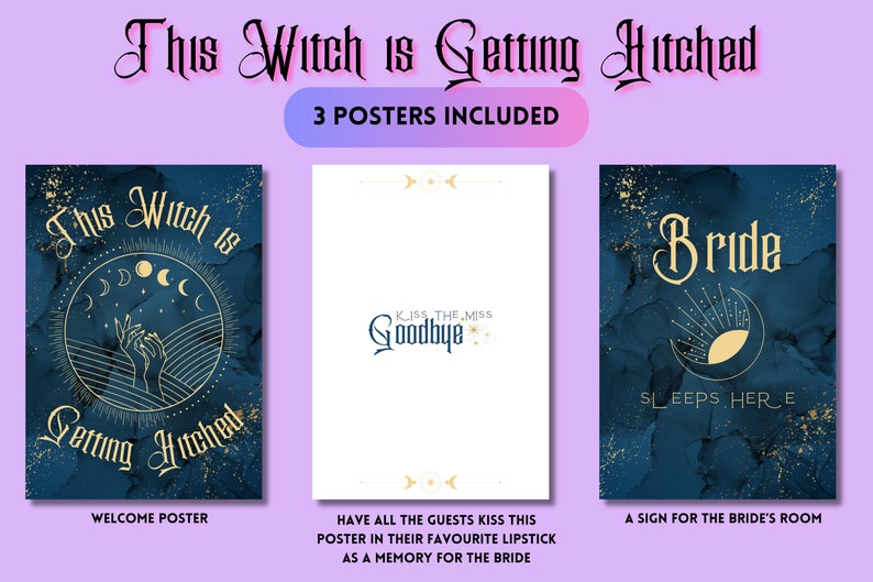 This WITCH is Getting HITCHED / WITCHY - Bachelorette Multi Game Pack ...
