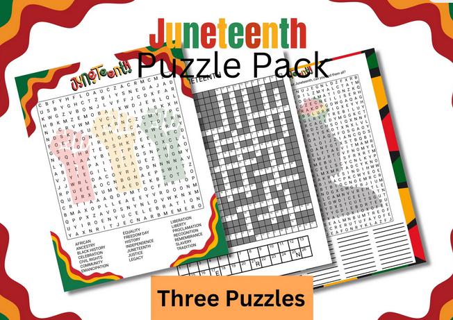 Juneteenth Activity Pack for Kids | Black History Puzzles | Juneteenth ...