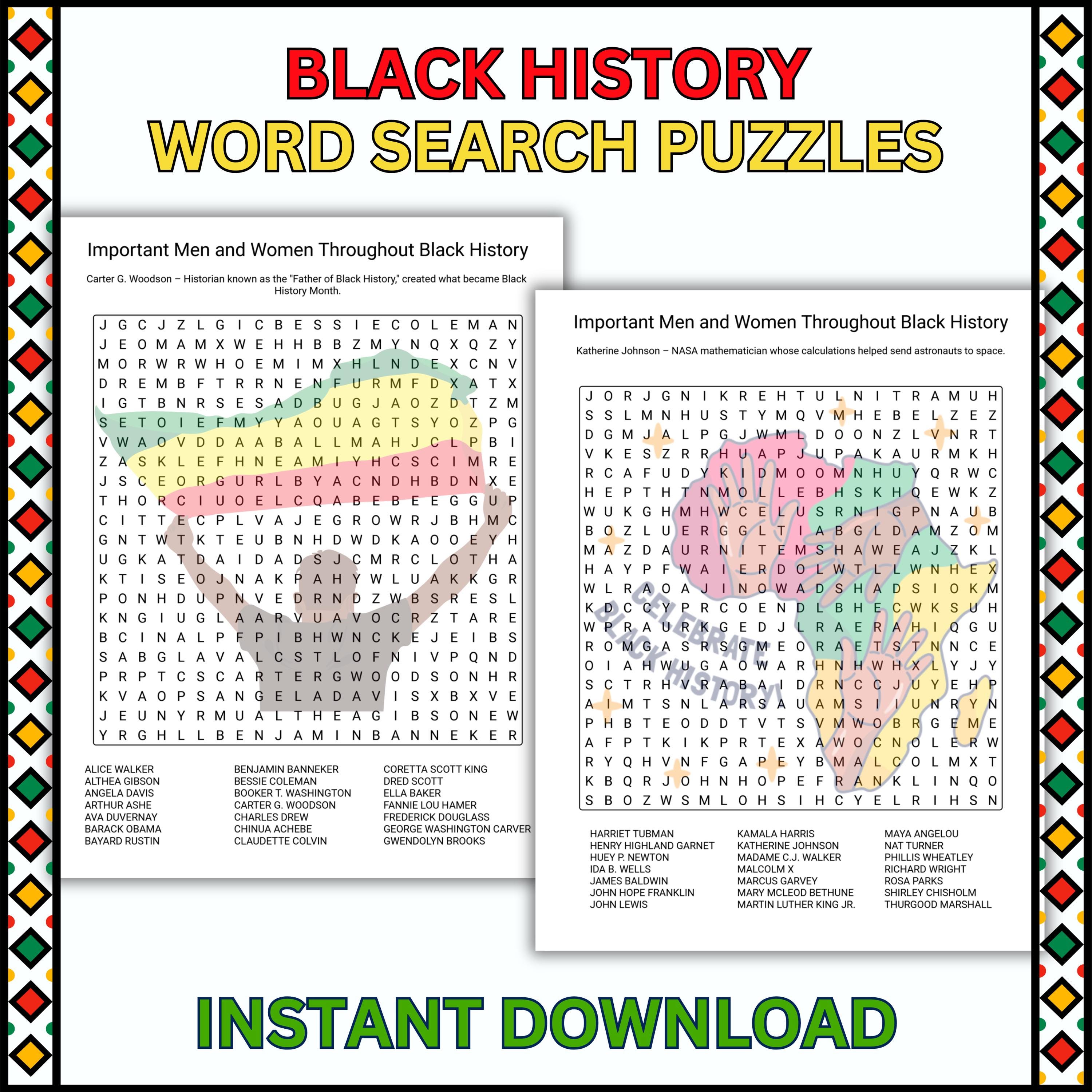 Juneteenth Activity Pack for Kids | Black History Puzzles | Juneteenth ...