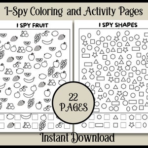 I-spy Activity Sheets, I Spy Coloring Pages, I Spy Printable Activity ...