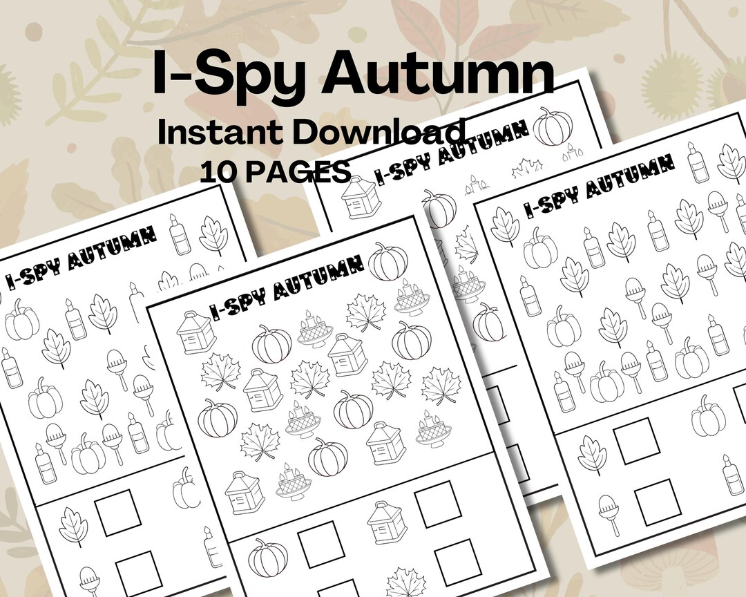 I-SPY Activity Sheets, Autumn I-SPY Coloring Pages, Fall Seek and Find ...