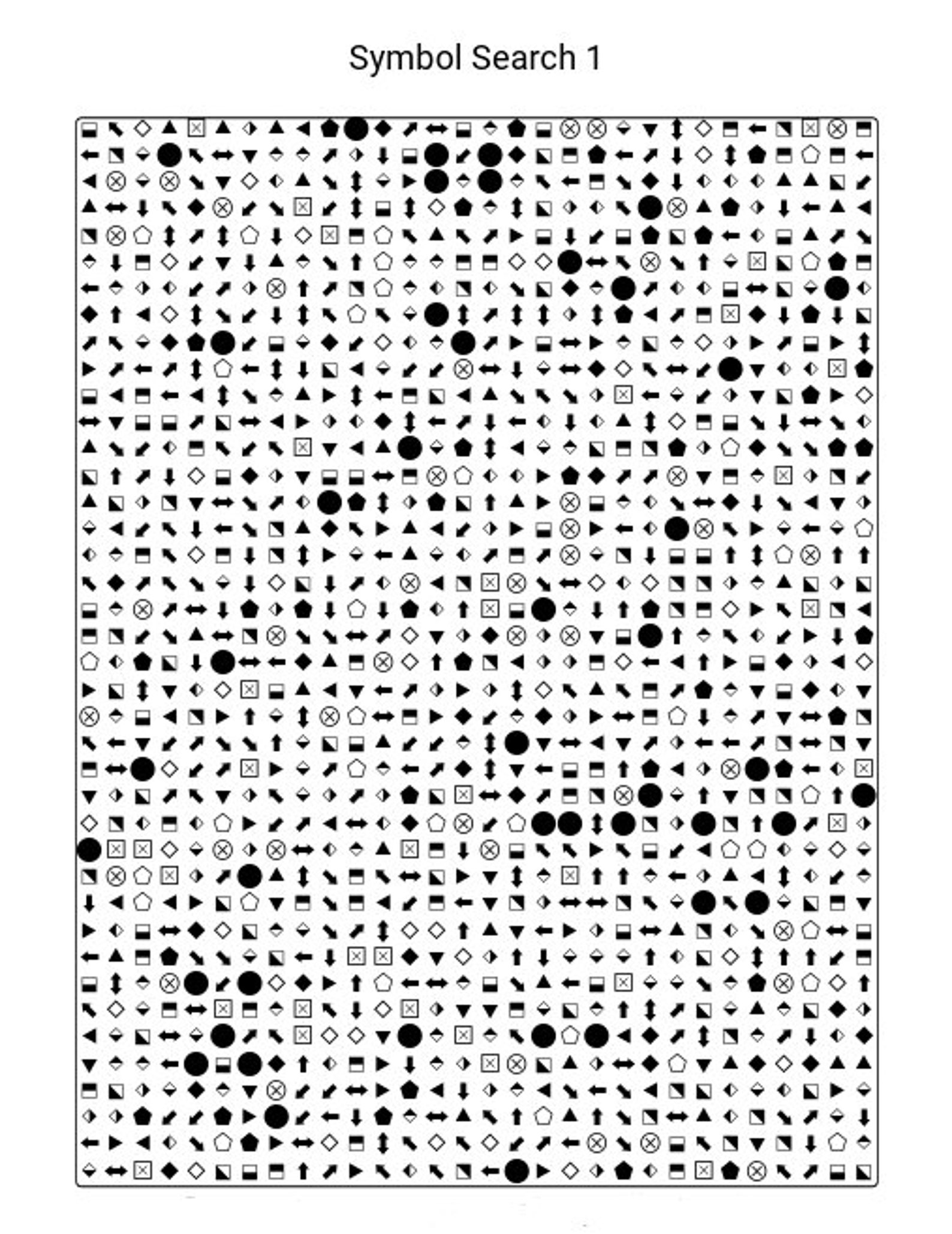 25 Huge Symbol Search Puzzles: Large Print (digital Download) - Etsy