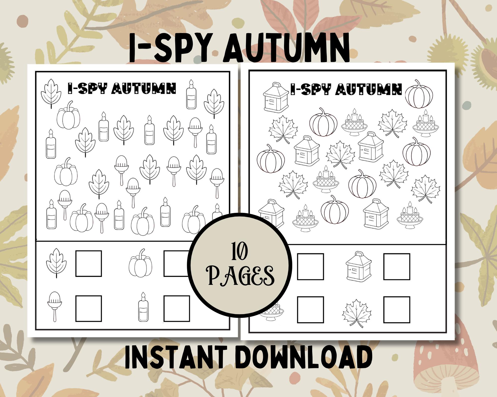 I-SPY Activity Sheets, Autumn I-SPY Coloring Pages, Fall Seek and Find ...