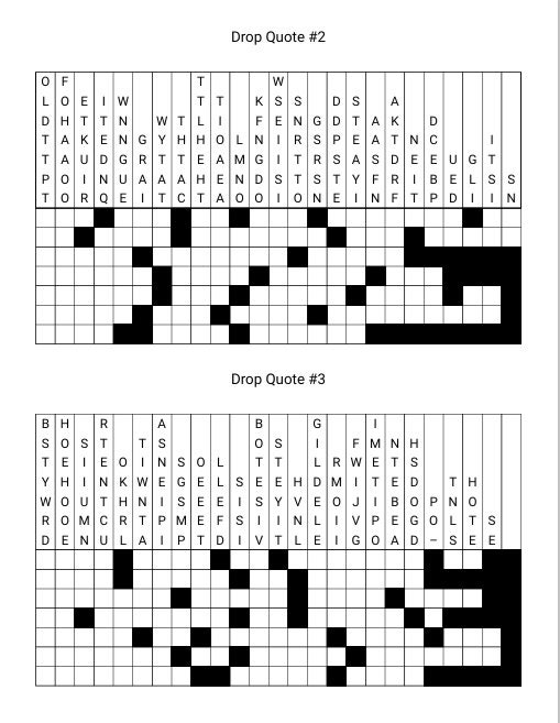 100 Drop Quote Puzzles: Fallen Phrases Game (instant Download) - Etsy