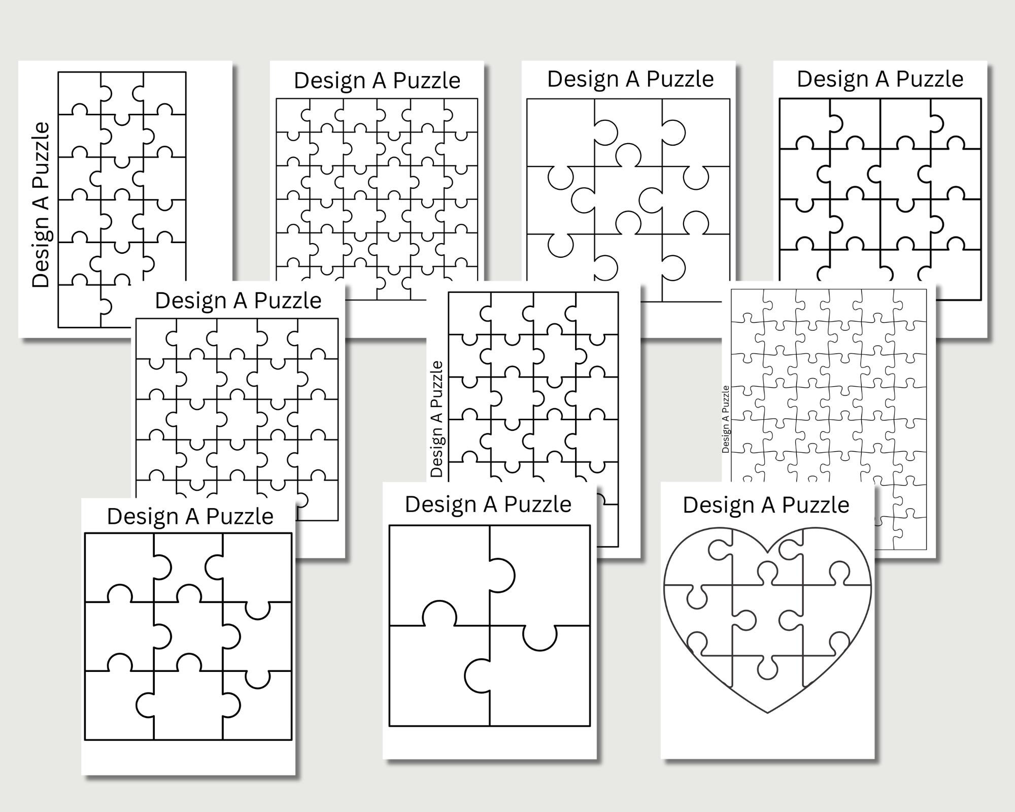 Create Your Own Puzzle Worksheets | 10 Printable Jigsaw Templates | DIY ...
