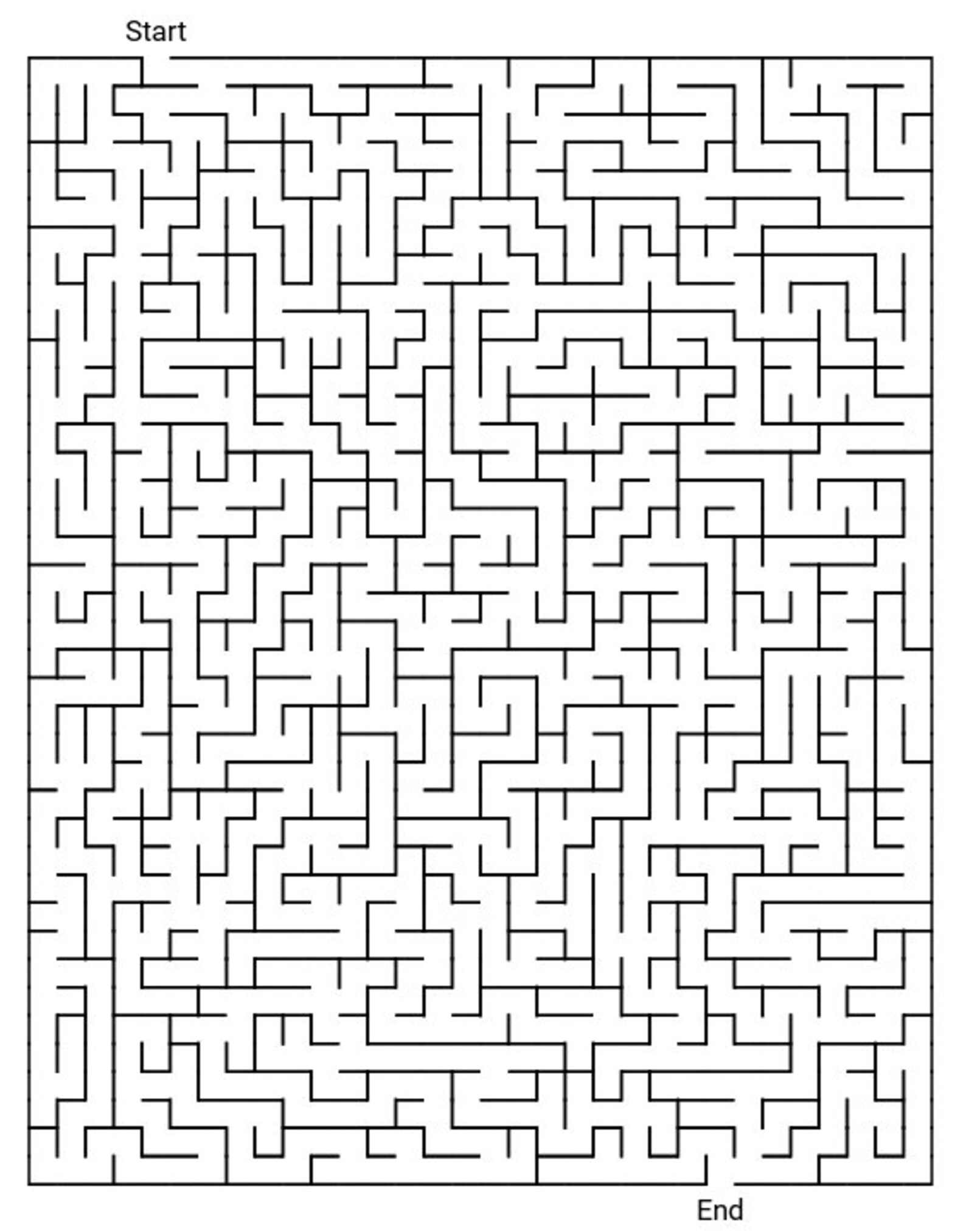 500 Printable Maze Puzzles for Adults, Challenging Rectangle Mazes ...