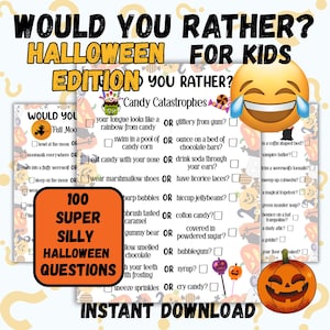 Halloween Would You Rather Game for Kids: 100 Silly Questions ...