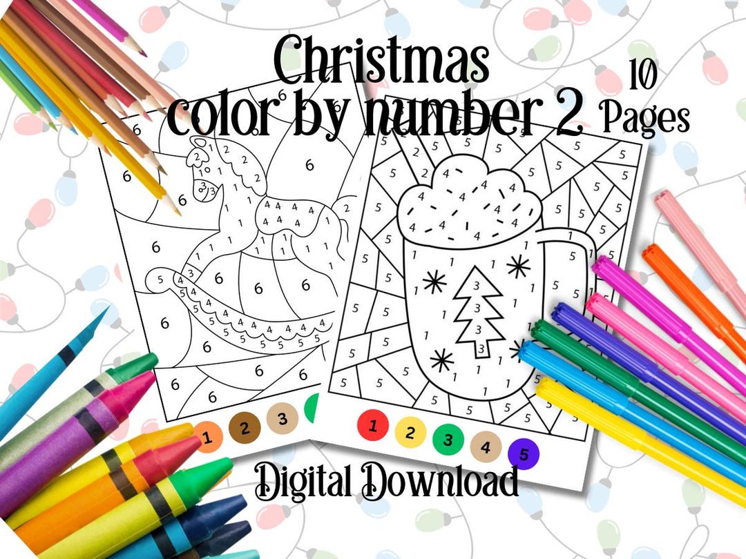 Color by Number, Christmas Color by Number, Color by Number Coloring ...