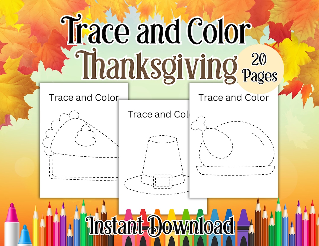 Trace and Color Coloring Pages, Tracing Practice, Preschool ...
