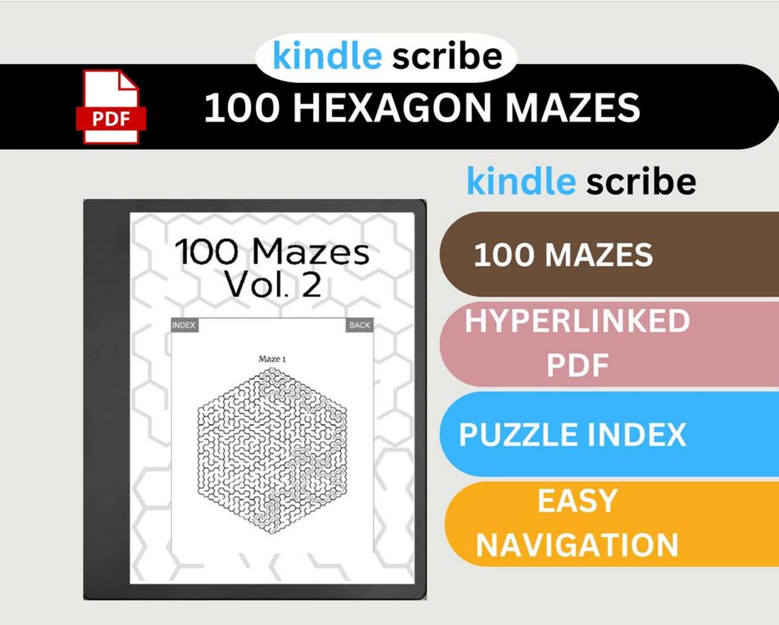 Kindle Scribe Maze Puzzle Bundle: 200 Interactive Mazes (digital ...