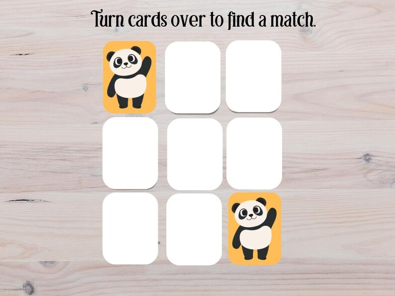 Memory Matching Game, Toddler Matching Game Activity, Animal Card Games ...