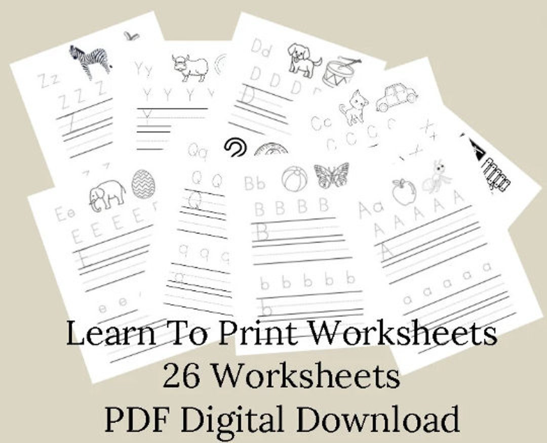 Alphabet Letter Tracing Worksheets, Printable Preschool Handwriting ...