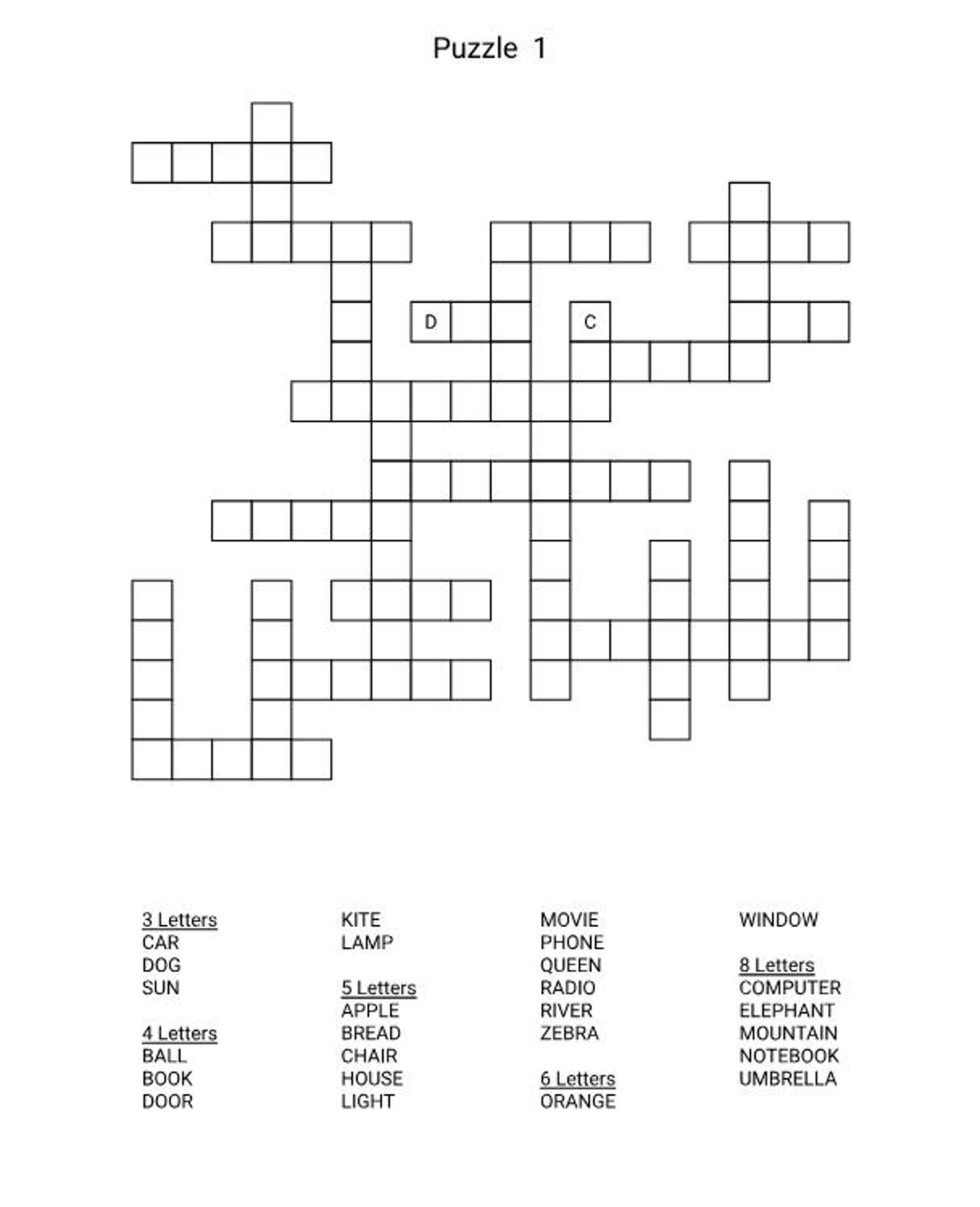 400 Word Fill-in Puzzles: Large Print Crosswords (digital Download) - Etsy