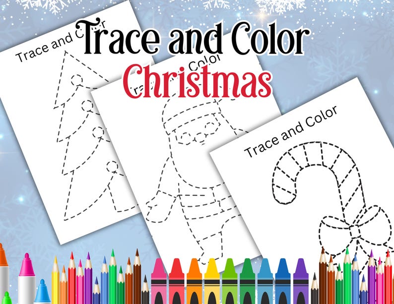 Trace and Color Coloring Pages, Tracing Practice, Preschool ...