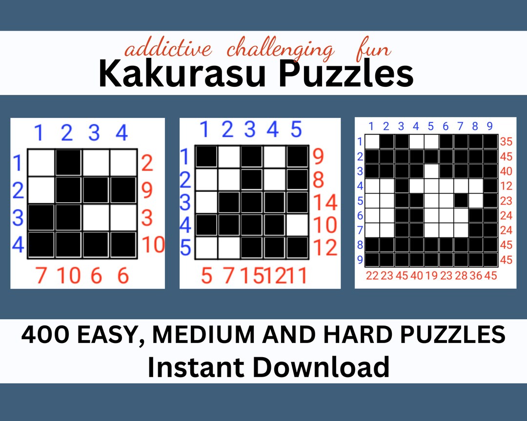 Kakurasu Puzzle Bundle: 400 Math Logic Puzzles (instant Download) - Etsy