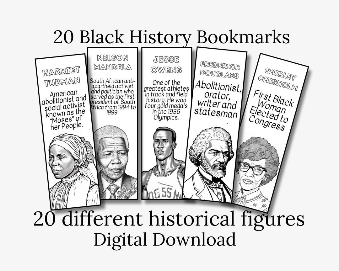 20 Black History Bookmarks | Celebrating African American Leaders ...