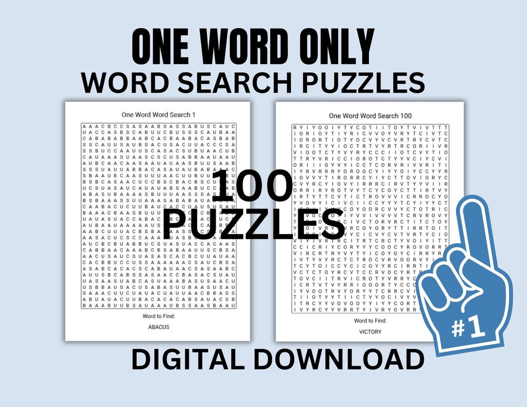 One Word Word Search Puzzles, Word Search Puzzles, Unique Word Search ...