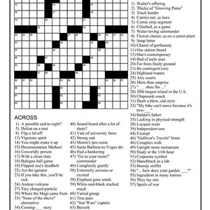 100 Crossword Puzzles: Intermediate to Hard (instant Download) - Etsy