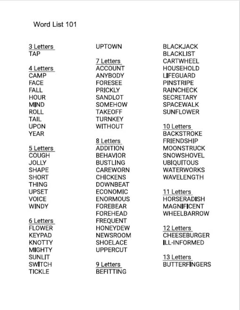 200 HUGE Printable Word Fill in Puzzle Pages for Adults, Large Print ...